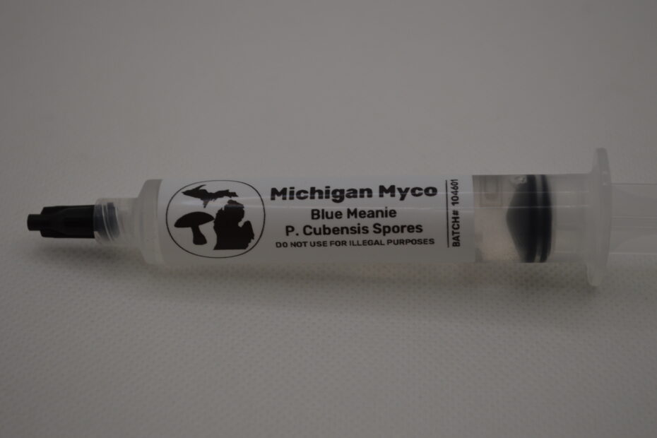 Blue Meanie Cubensis Spore Syringe - 11cc | Michigan Myco