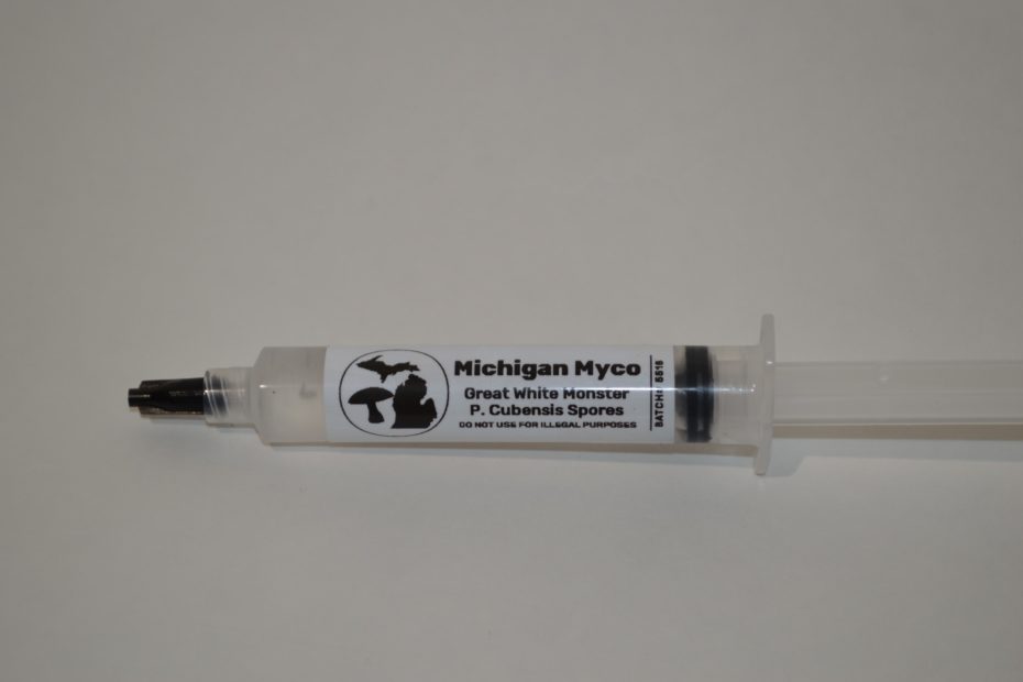 Great White Monster Cubensis Spore Syringe - 11cc | Michigan Myco